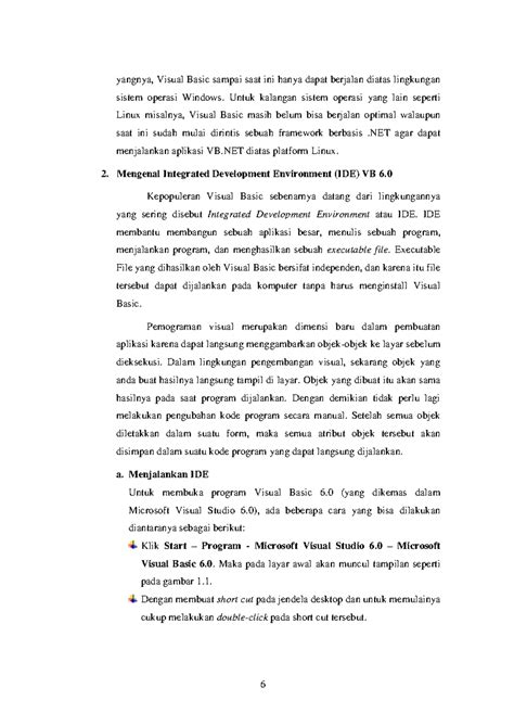 Mengenal Integrated Development Environment IDE VB 6 0 Yangnya Visual Basic Sampai Saat Ini