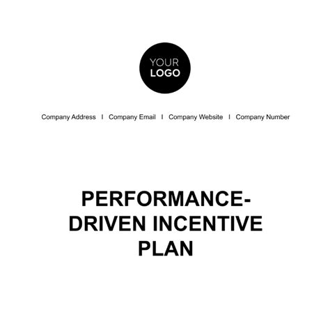 Performance Driven Incentive Plan Hr Template Edit Online And Download