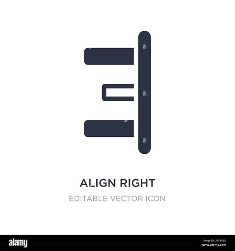 Align Right Icon On White Background Simple Element Illustration From