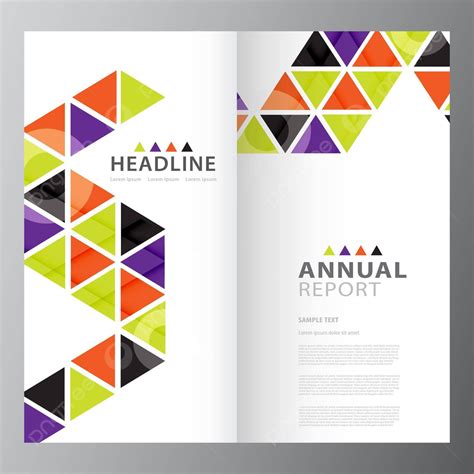 Laporan Bisnis Tahunan Folder Pengikat Piagam Templat Berwarna Warni Vektor Piagam Bahan