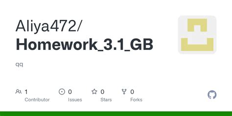 Github Aliya472homework31gb Qq