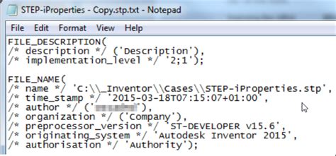 Inventor Which Iproperties Are Passed To Step File While Exporting