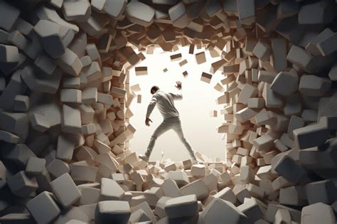 premium photo conceptual illustration of a person breaking generative ai