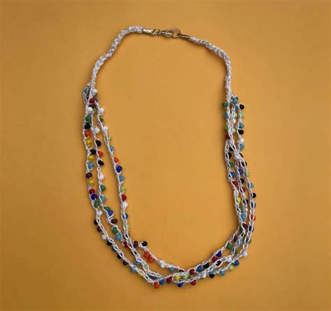 Girls Multi Coloured Bead Necklace Moksi
