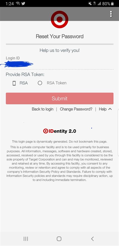 What Is The Rsa Token For Target Mrejs