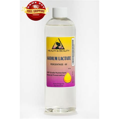 Sodium Lactate 60 Natural Usp Preservative Liquid Humectant 100 Pure