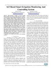 IoT Driven Smart Irrigation Remote Monitoring Control Course Hero