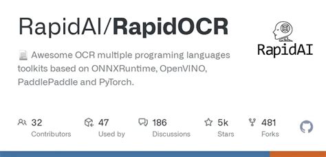 RapidOCR开源免费OCR识别软件实现高性能 OCR 识别 科技师
