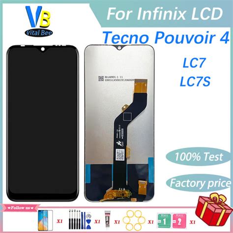For Tecno Pouvoir LC LCD Display Touch Screen Digitizer Assembly Replacement Tested Well