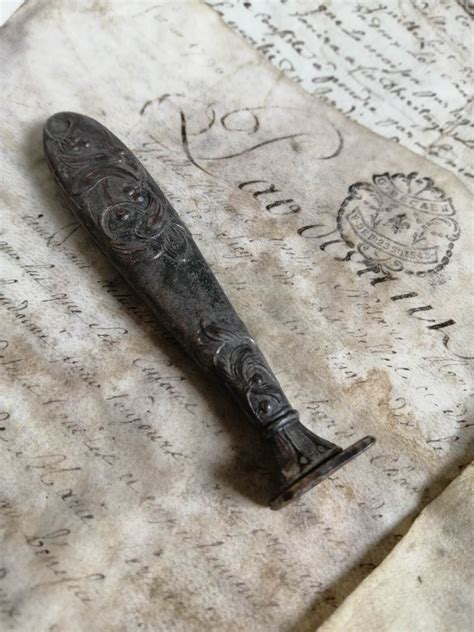 Antique French Monogram Ink Stamp Cipher Or Wax Seal Initials Bp Etsy