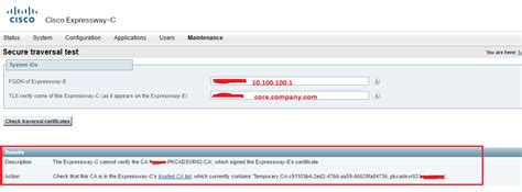Solved Expressway Certificate Testing For Mra Cisco Community