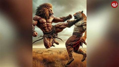 تصاویر در مبارزه دیجیتال شیر و ببر؛ برنده را حدس بزنید؟