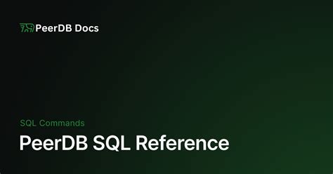 peerdb sql reference peerdb docs setup your etl in minutes with sql