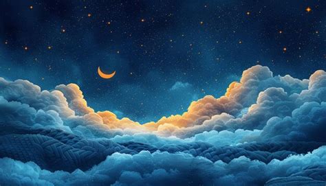 Premium Photo A Whimsical Night Sky Filled With Sleeprelated Stylized