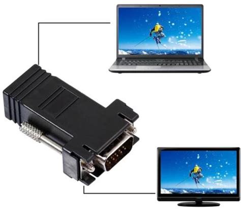 SYE VGA Male To RJ45 Female Adapter CBOT0072 Computer Cable Twin Pack