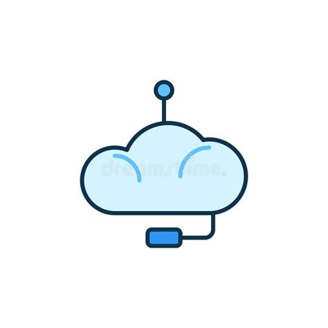 Cloud With Headset Vector Chatbot Concept Colored Icon Stock Illustration Illustration Of
