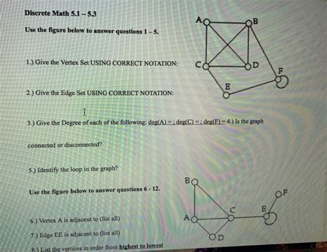 solved discrete math 5 1 5 3 b use the figure below to