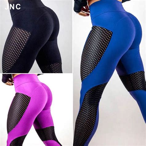 2017 Sexy Big Booty Yoga Pants For Women Mesh Yoga Leggings High