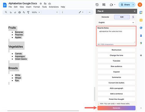 How To Alphabetize In Google Docs Plus
