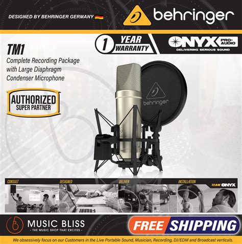 Behringer TM-1 Complete Vocal Recording Package (TM1 / TM 1) | Music ...