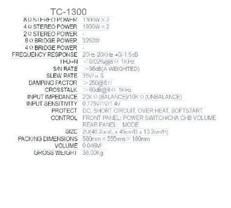 Professional Tc 1300 Power Amplifieroem China Wholesale Power