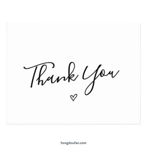 10张谢谢您老师thank You手写英文卡通简笔画 红豆饭小学生简笔画大全