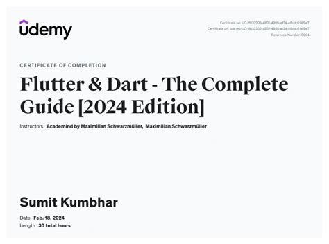 completed flutter and dart course sumit kumbhar posted on the topic linkedin