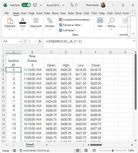 excel 365 sequence function