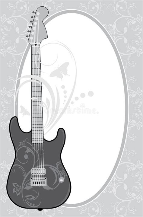 Guitar In The Decorative Frame Stock Vector Illustration Of Grey Abstract 24504978 Guitar In The Decorative Frame Stock Vector Illustration Of Grey Abstract 24504978