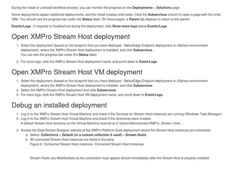 Monitor And Debug A Xmpro Stream Host Deployment Dell Nativeedge