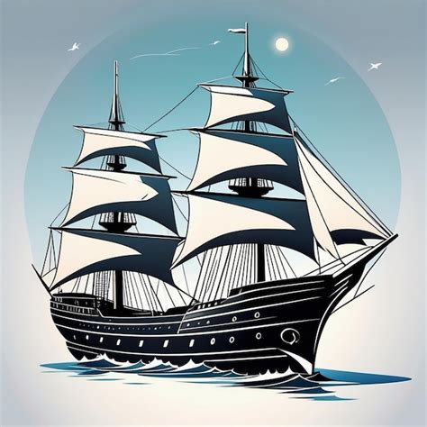 Una Imagen Aislada Realista Del Barco Con Diseño De Ilustración