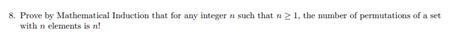 solved 1 the number of permutations of a set 8 prove by