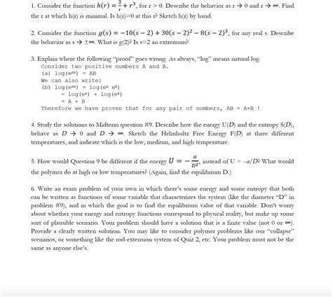 solved 1 consider the function h r r3 r3 for r 0