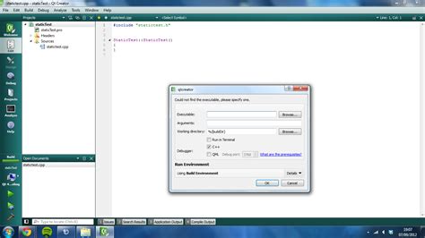Qt Creator C Library No Executable Found Stack Overflow