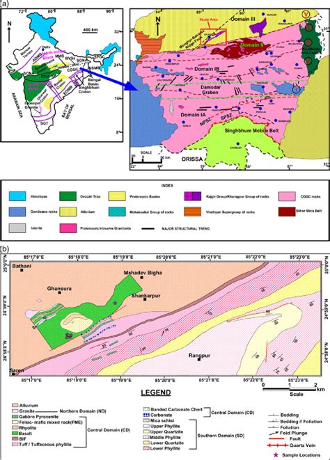 Colour Online A Left Tectonic Map Of India Showing The Location Of Download Scientific