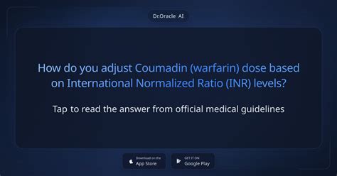 How Do You Adjust Coumadin Warfarin Dose Based On International
