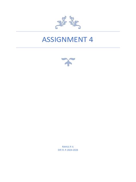 Assignement 4 Pdf