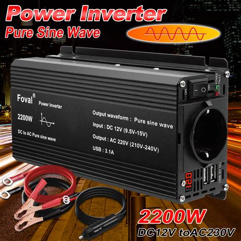 차량용 전력 인버터 순수 사인파 신 사인파 인버터 12v ~ 220v 1500w Dc 12v Ac 220v 230v 12v 220v 전압 변환기
