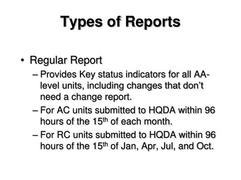 PPT REPORT UNIT COMBAT READINESS STATUS USR PowerPoint Presentation ID