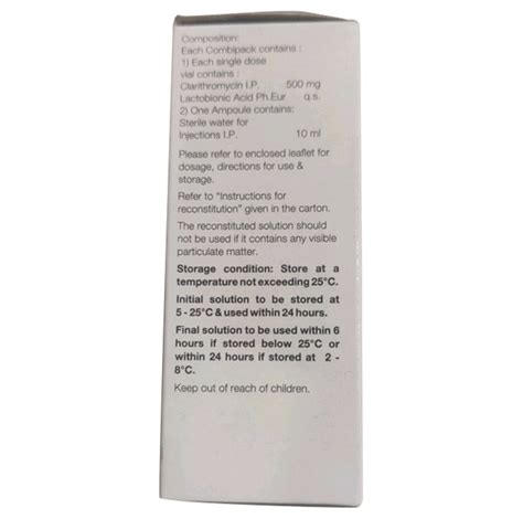 Klacid Clarithromycin Injection For Clinical At Rs 380 Box In Agra