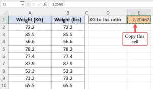 How To Convert KG To Lbs Pound In Excel Easy Ways
