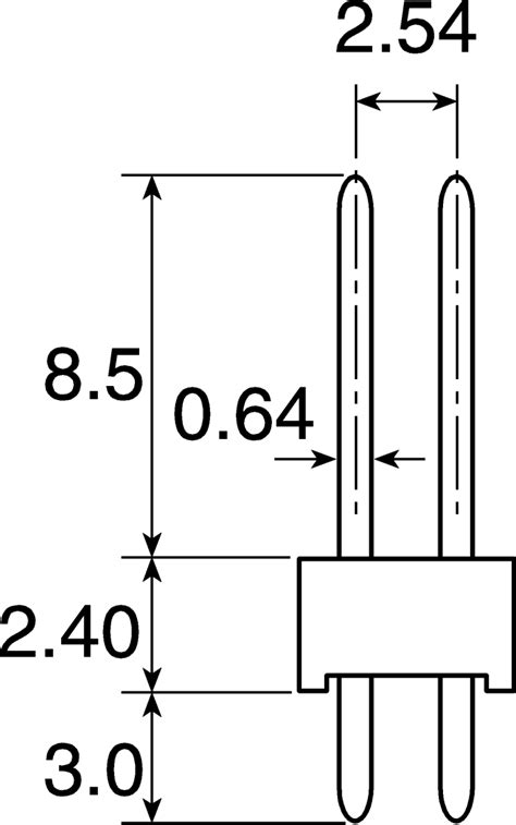 RS PRO RS PRO Straight Through Hole Pin Header 10 Contact S 2 54mm Pitch 2 Row S