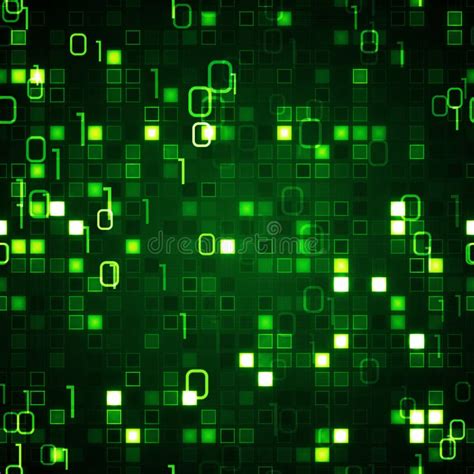 Green Seamless Background Information Technology Stock Illustration