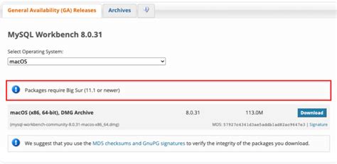 Mysql Workbench 설치 Macos