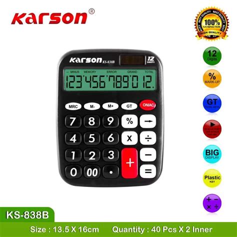 desktop calculator 12 digit large lcd display sensitive button solar