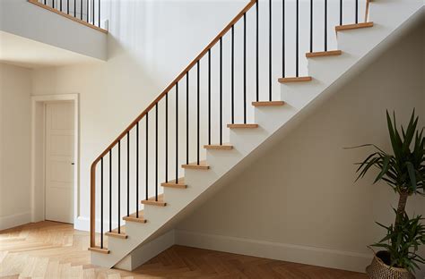 Cut String Staircase Continuous Handrails And Steel Spindles Artofit