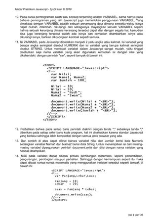 Modul Praktikum Javascript Pdf