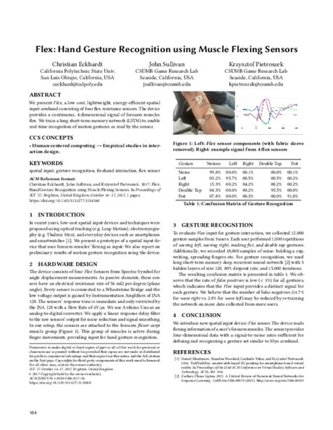 Pdf Flex Hand Gesture Recognition Using Muscle Flexing Sensors