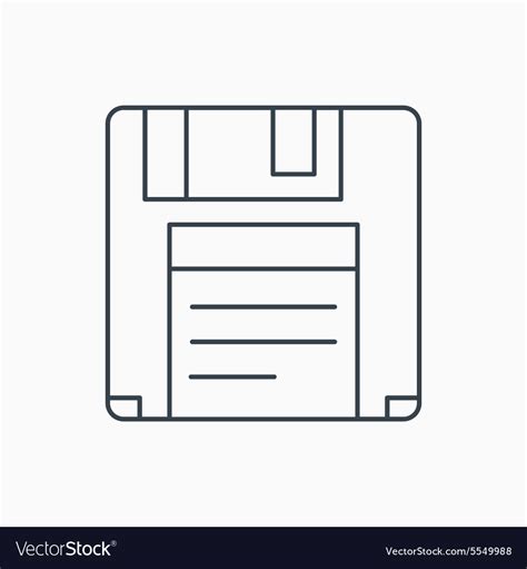 Floppy Disk Icon Retro Data Storage Sign Vector Image