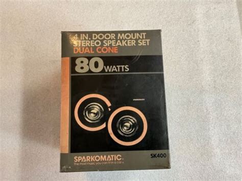 Sparkomatic Ks400 Speakers 4 X 4 Door Mount Dual Cone Compact 80 Booming Watt Ebay